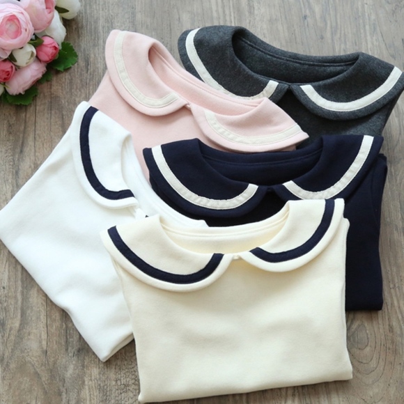 ContiKids | Shirts & Tops | Girls Peter Pan Collar Polo Shirt Pink ...